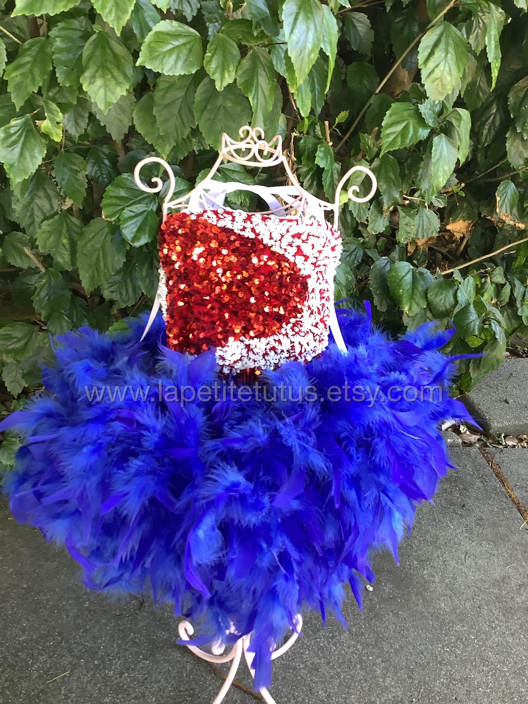 Girls Patriotic Velvet Sequin Feather Pageant Dress, Couture Dress ...