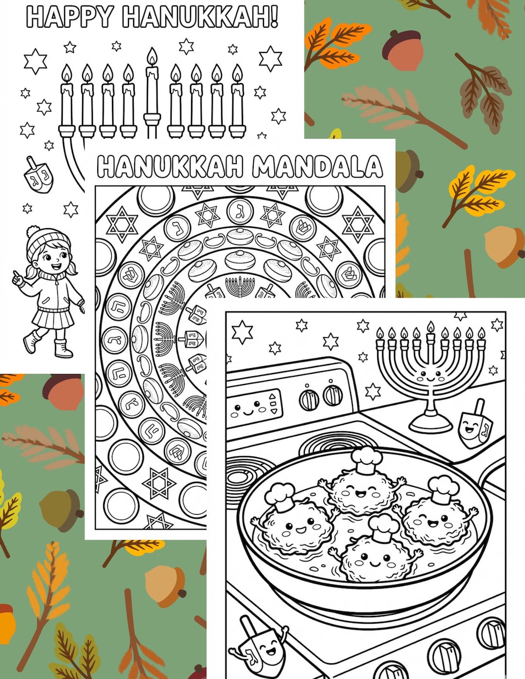 Hanukkah Coloring Pages for Kids | 10 Printable Activity Sheets ...