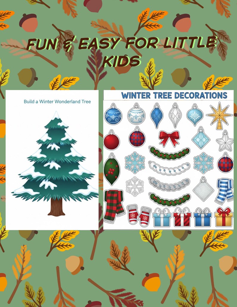 Build a Christmas Tree Printable Bundle | 5 Holiday Craft Activities ...