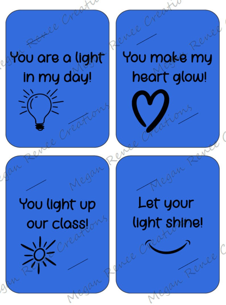 Glow Stick Classroom Cards, Glow Stick Valentine, Printable Classroom ...