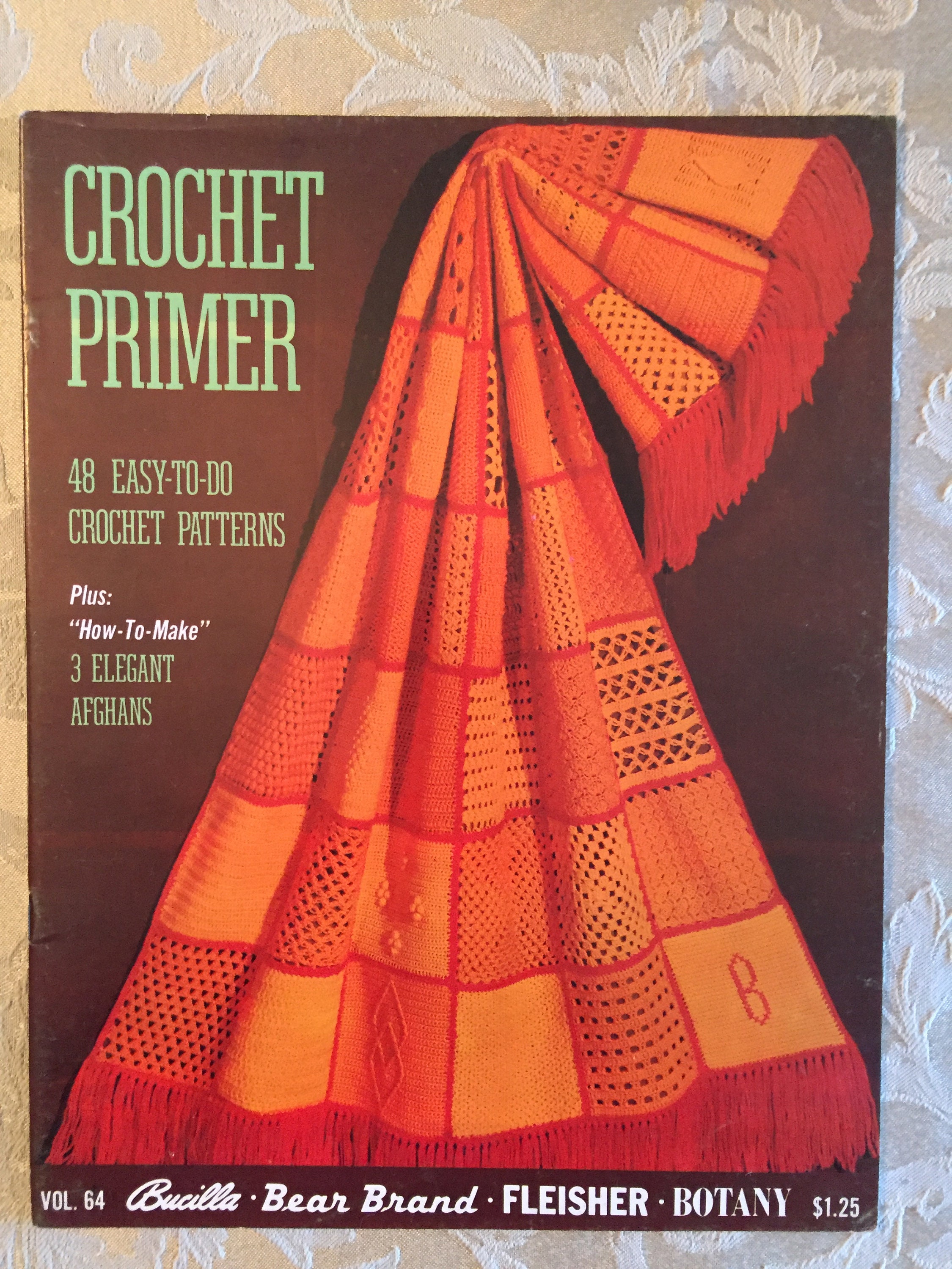 Crochet Primer Booklet 48 Crochet Patterns Learn to Crochet 1970's ...