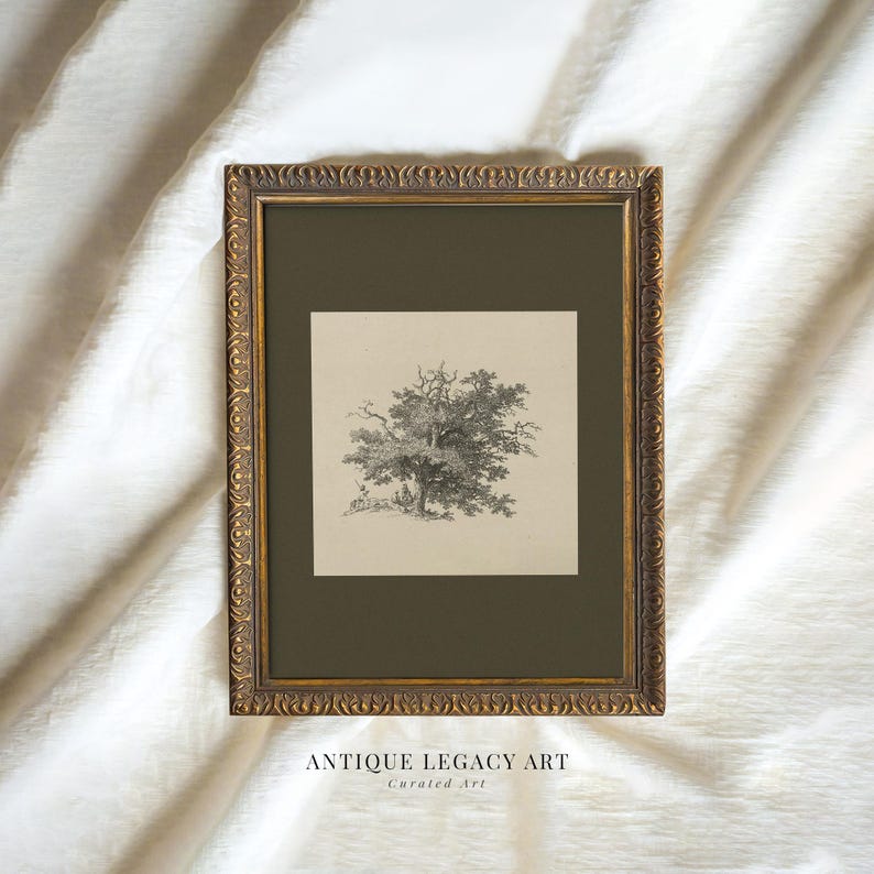 Vintage Tree Sketch Print, Botanical Forest Drawing (digital Download ...