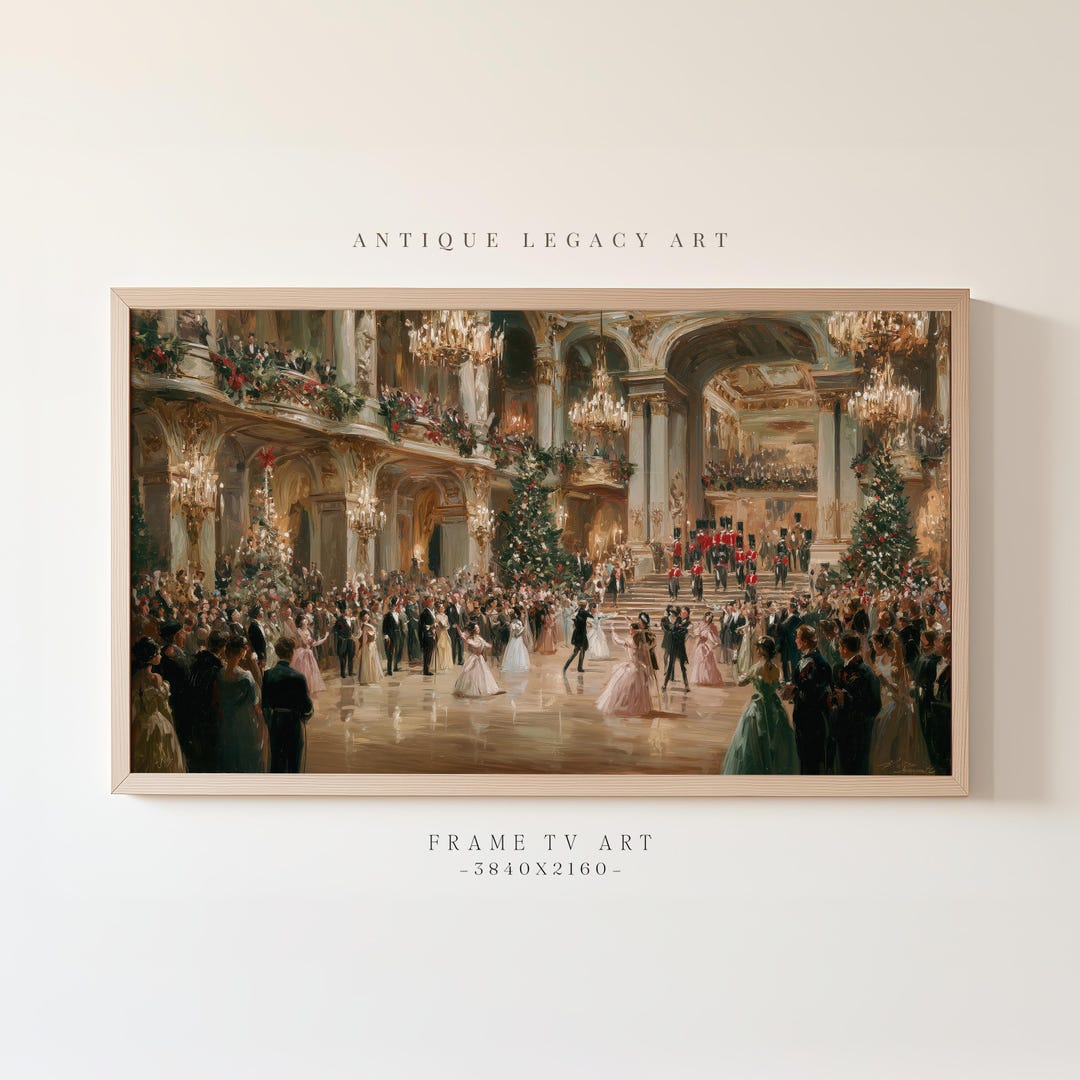 Victorian Christmas Ballroom Samsung Frame TV Art: Winter Party ...