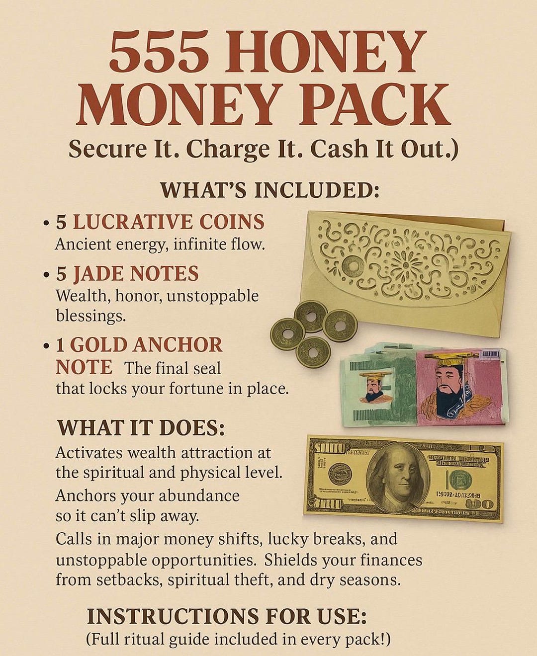 555 Honey Money Pack - Etsy