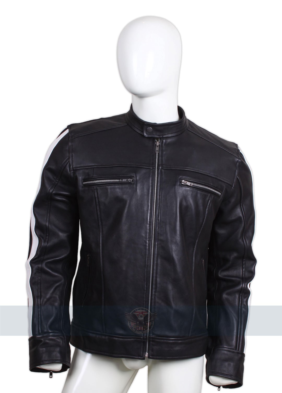 Classic Motorcycle Style Leon Kennedy Inspired Genuine Leather Biker ...