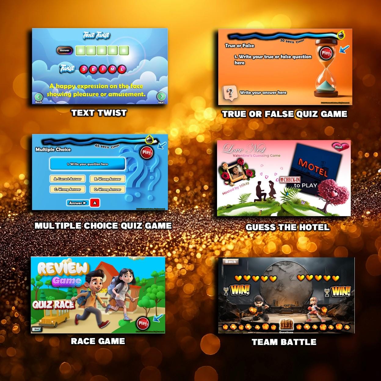 PPT GAMES & Templates - Bundle - Etsy