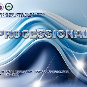 GRADUATION PROGRAM POWERPOINT - Elegant Blue - Etsy