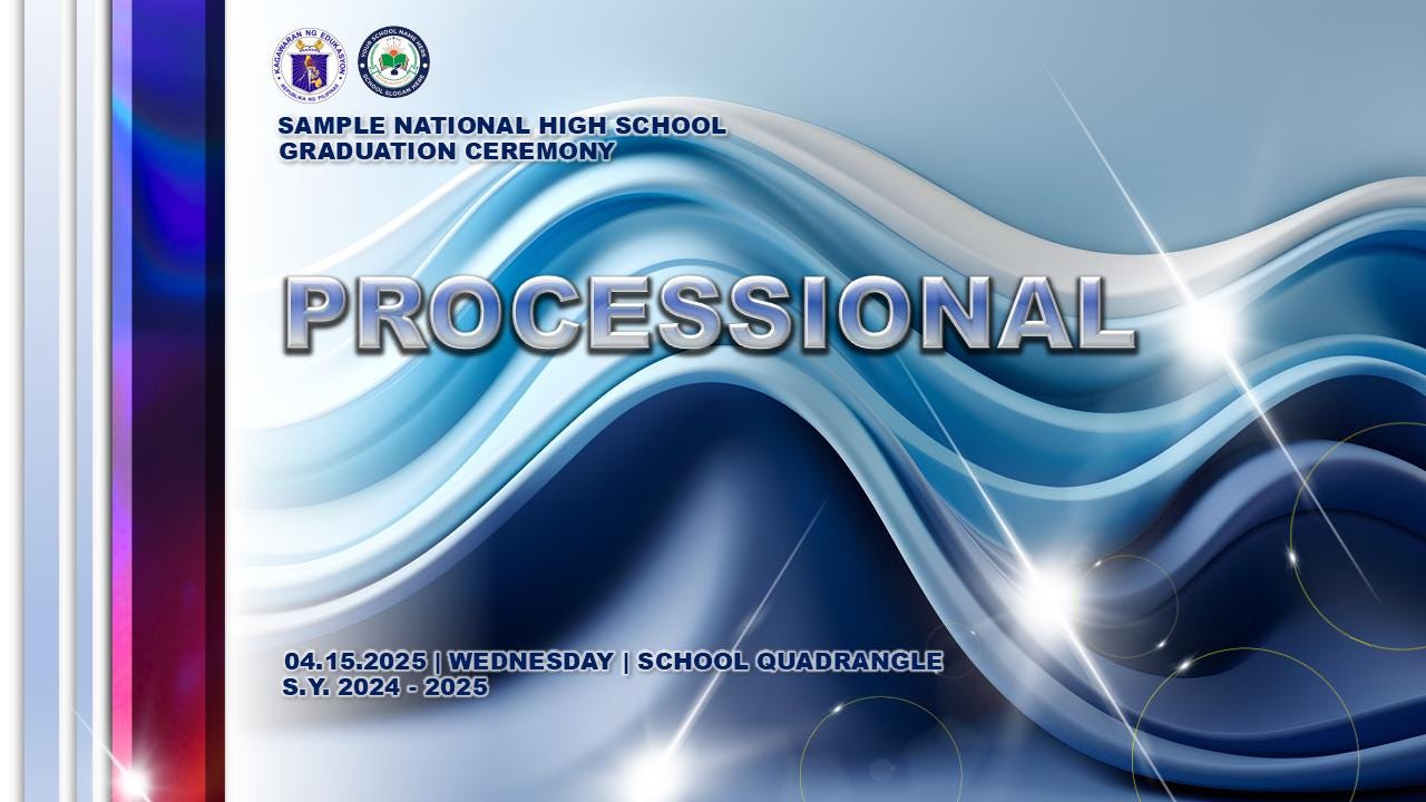GRADUATION PROGRAM POWERPOINT - Elegant Blue - Etsy