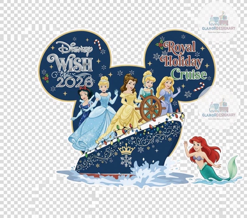 Disney Wish 2025 Villains Holiday Voyage Magnet Cruise Door Decor ...