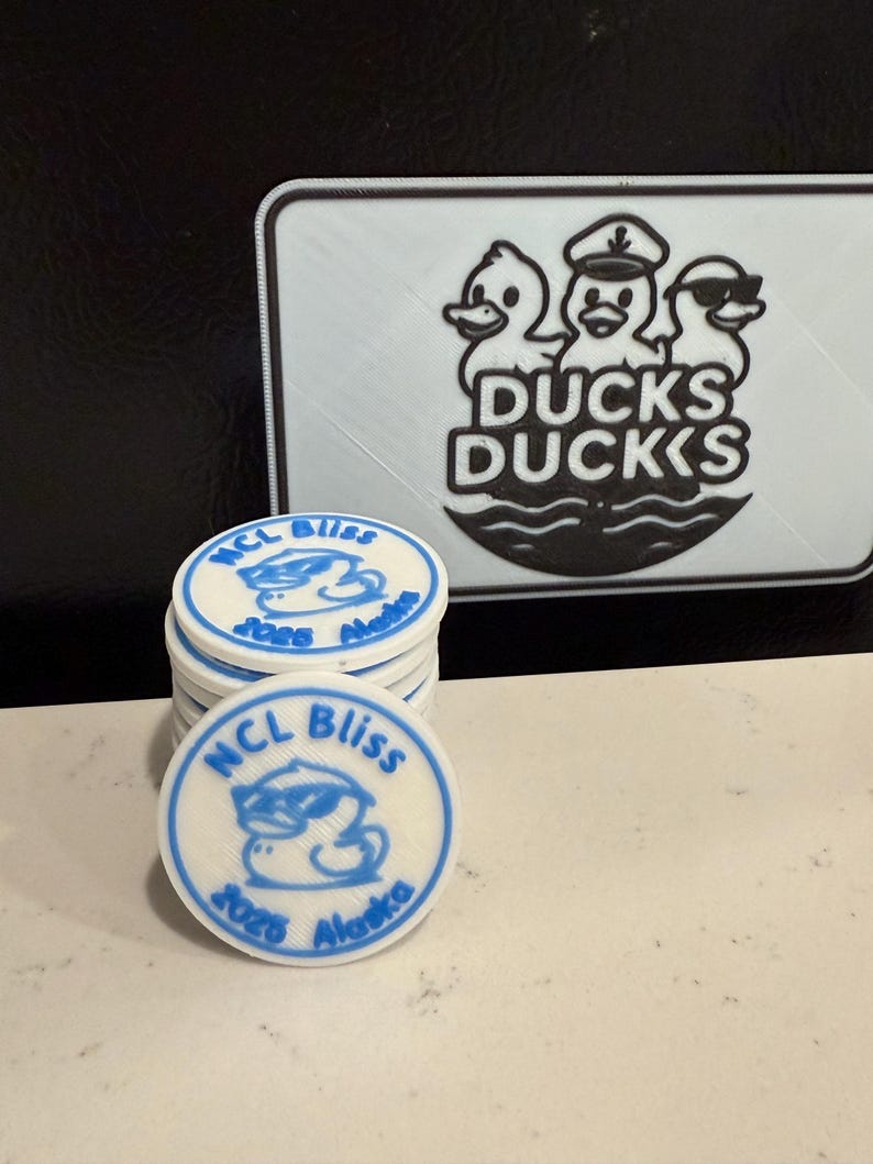 Magnetic Cruise Duck Coins Set of 10 -customized - Etsy