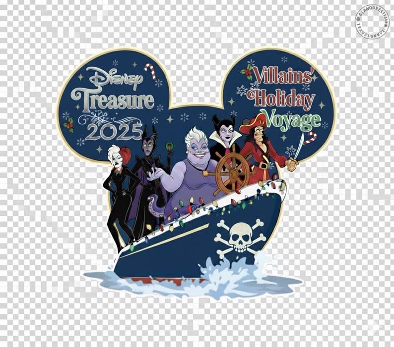 Disney Wish 2025 Villains Holiday Voyage Magnet Cruise Door Decor ...