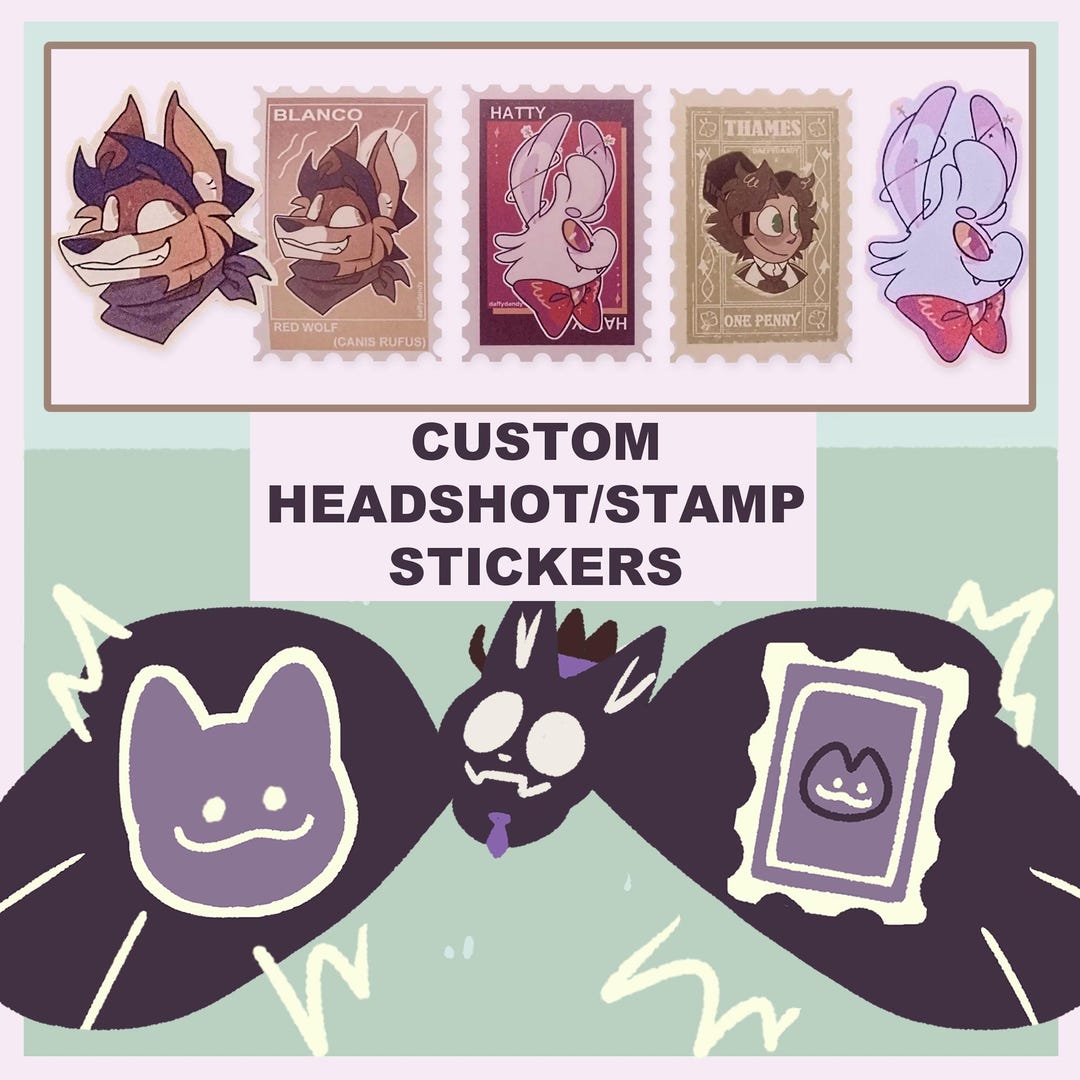 Custom Headshot / Stamp Stickers - Etsy