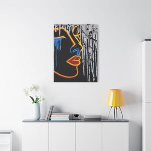 Canvas Print, Electric Hollow - Original Neon Painting + Print Options ...