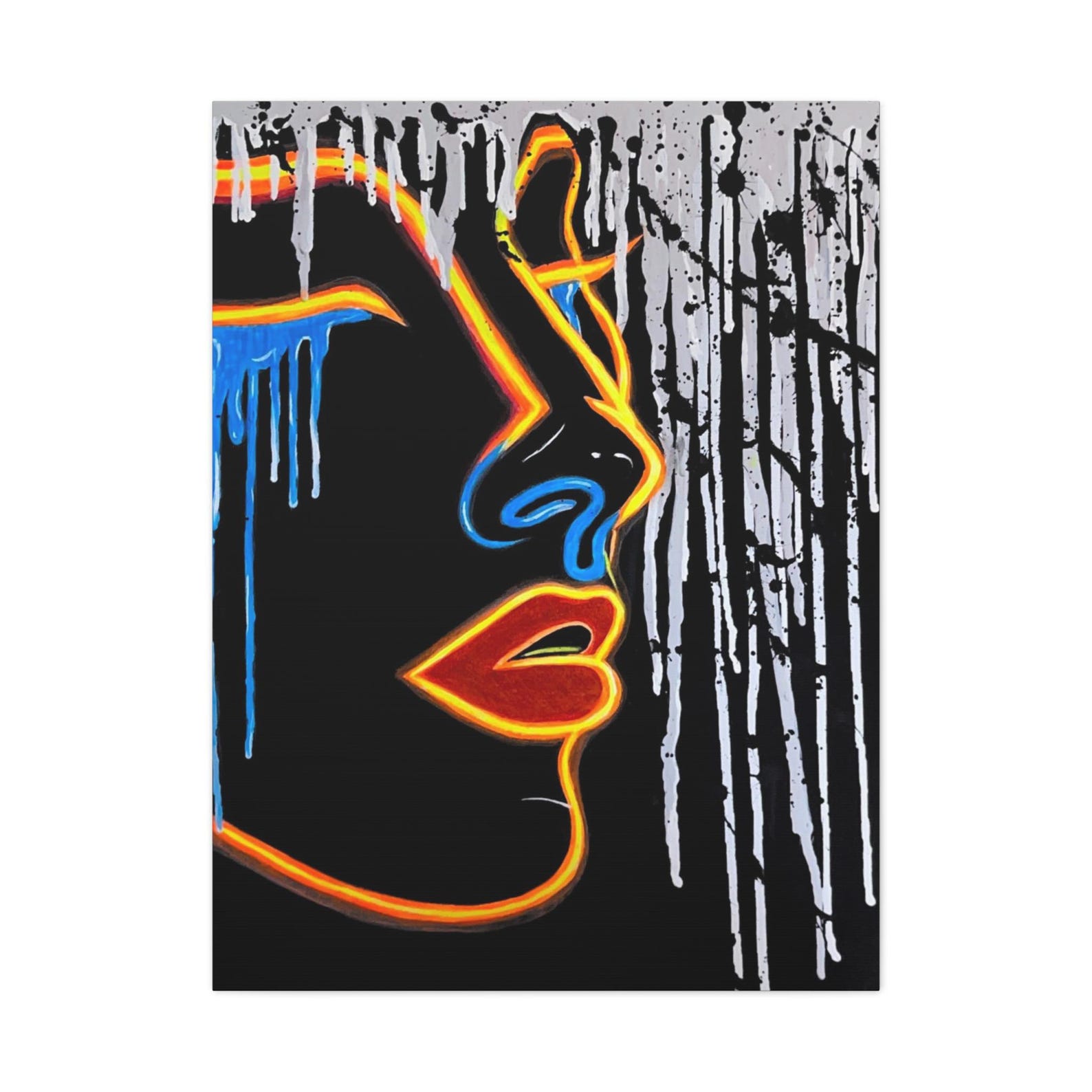 Canvas Print, Electric Hollow - Original Neon Painting + Print Options ...