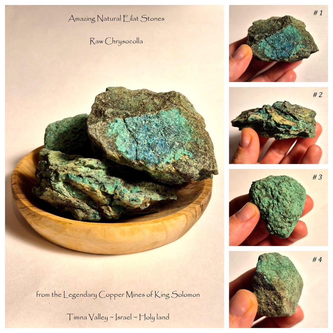 Natural Eilat Stones • Raw Chrysocolla • Legendary King Solomon's Mines ...