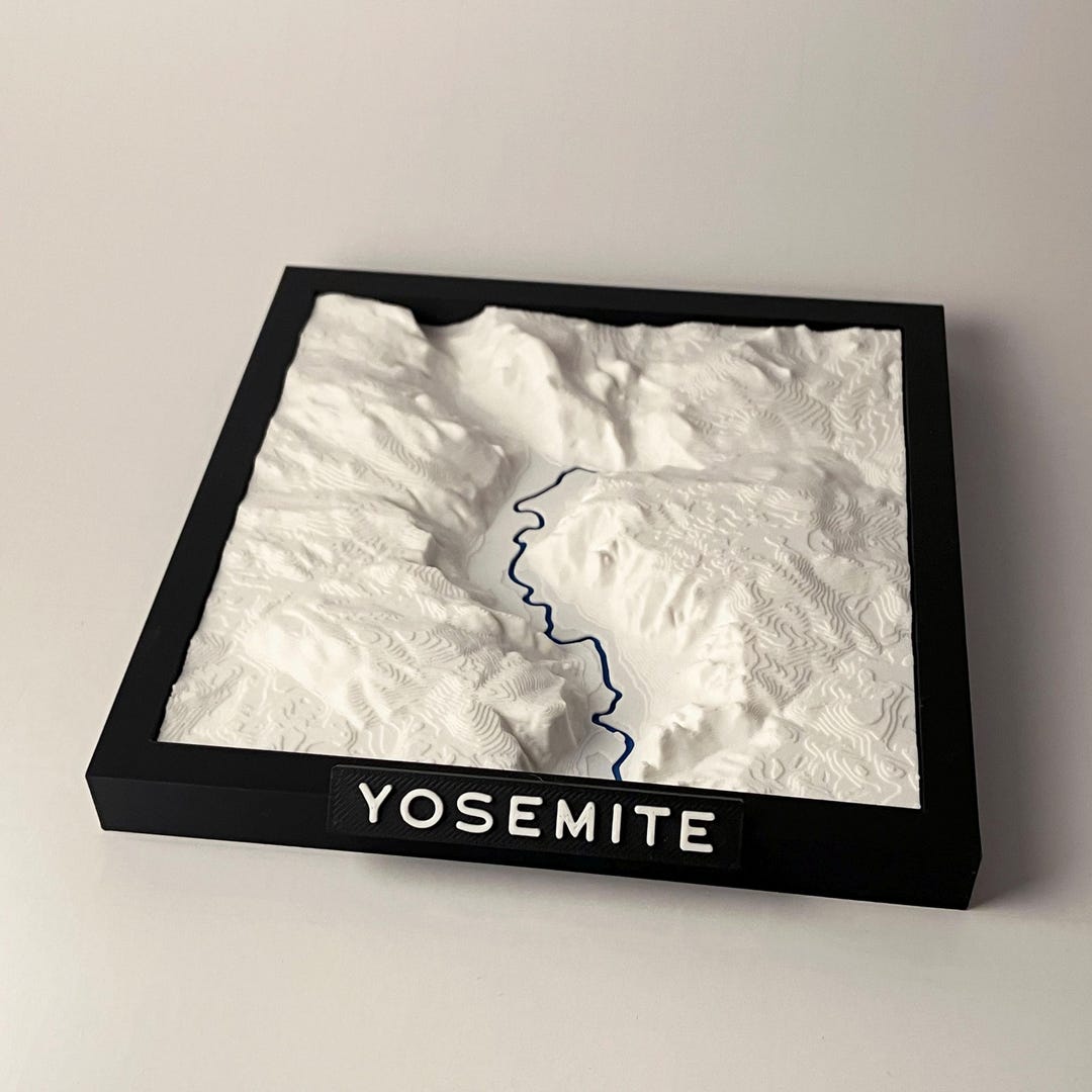 Yosemite Topographical Map 3D Print - Etsy