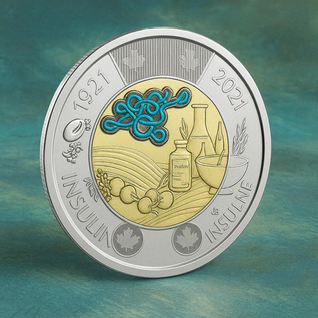 2021 Toonie Canada Colored Coin Insulin Discovery 100th Anniversary ...