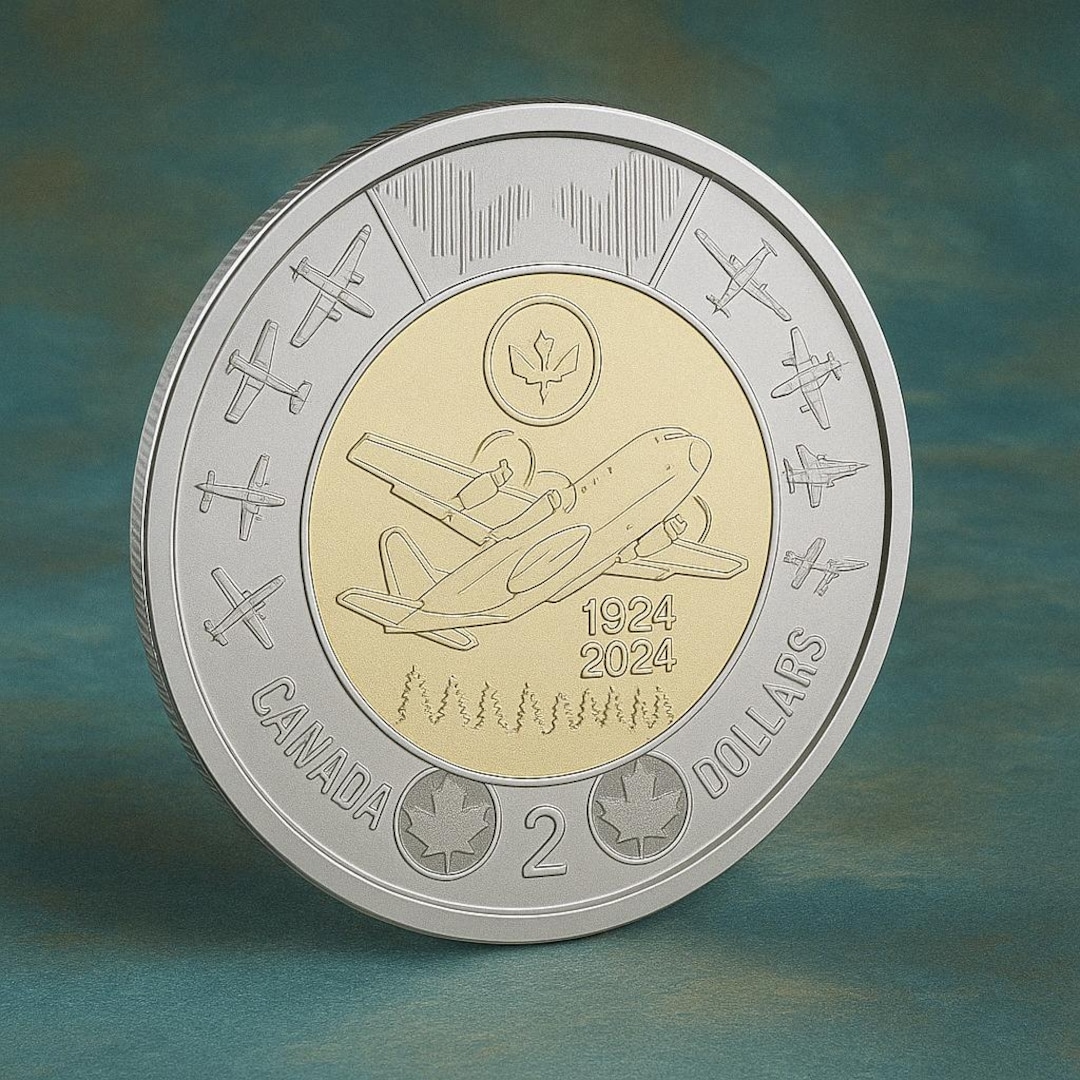 2024 Royal Canadian Air Force Toonie Uncolored Coin RCAF 100th ...