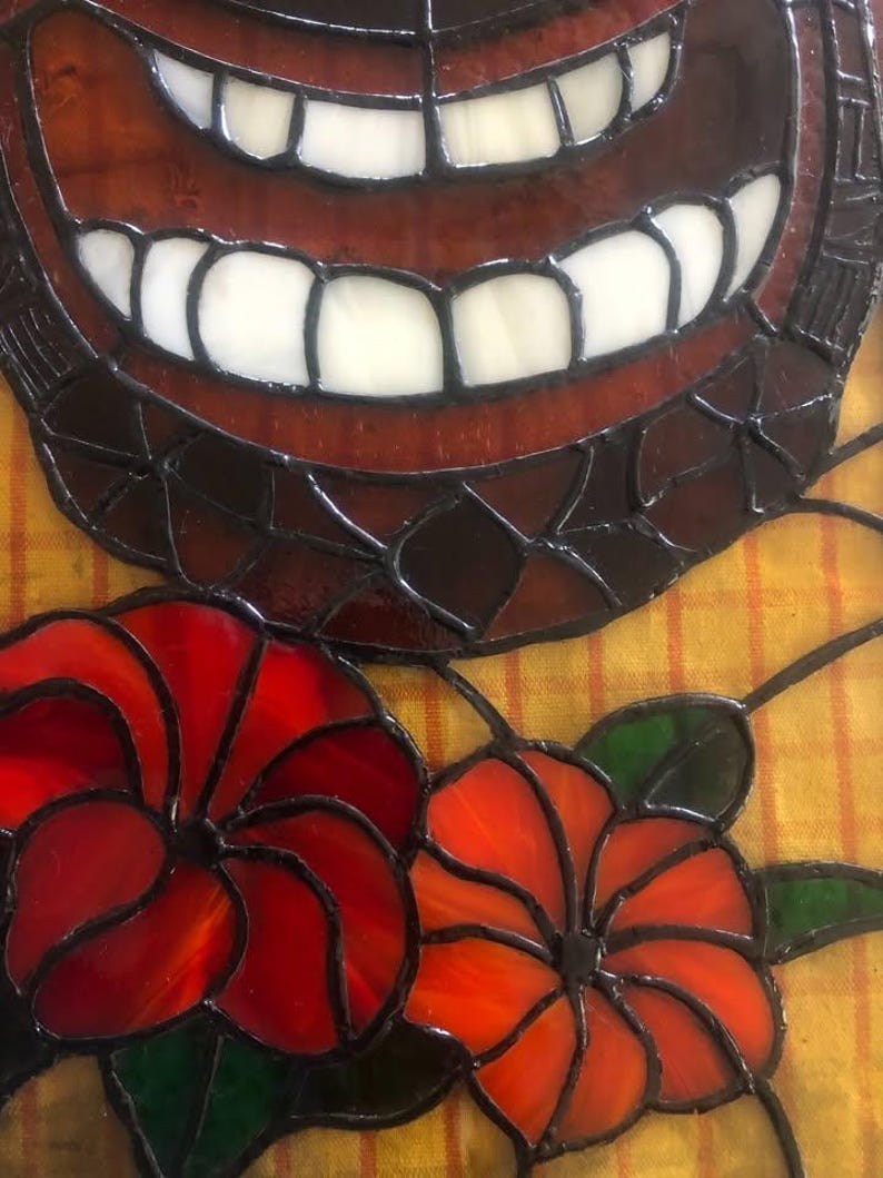 Unique Stained Glass Tiki Panel - Etsy