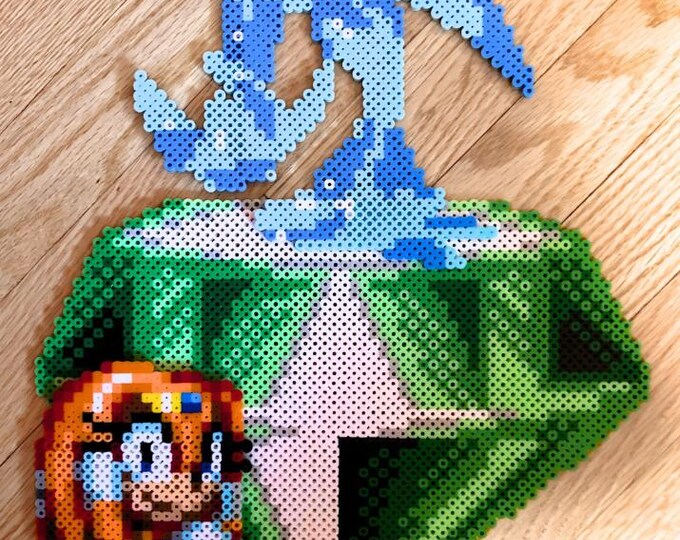 Chao Sonic the Hedgehog Perler Bead Sprites - Pixel Art Charms - Etsy ...