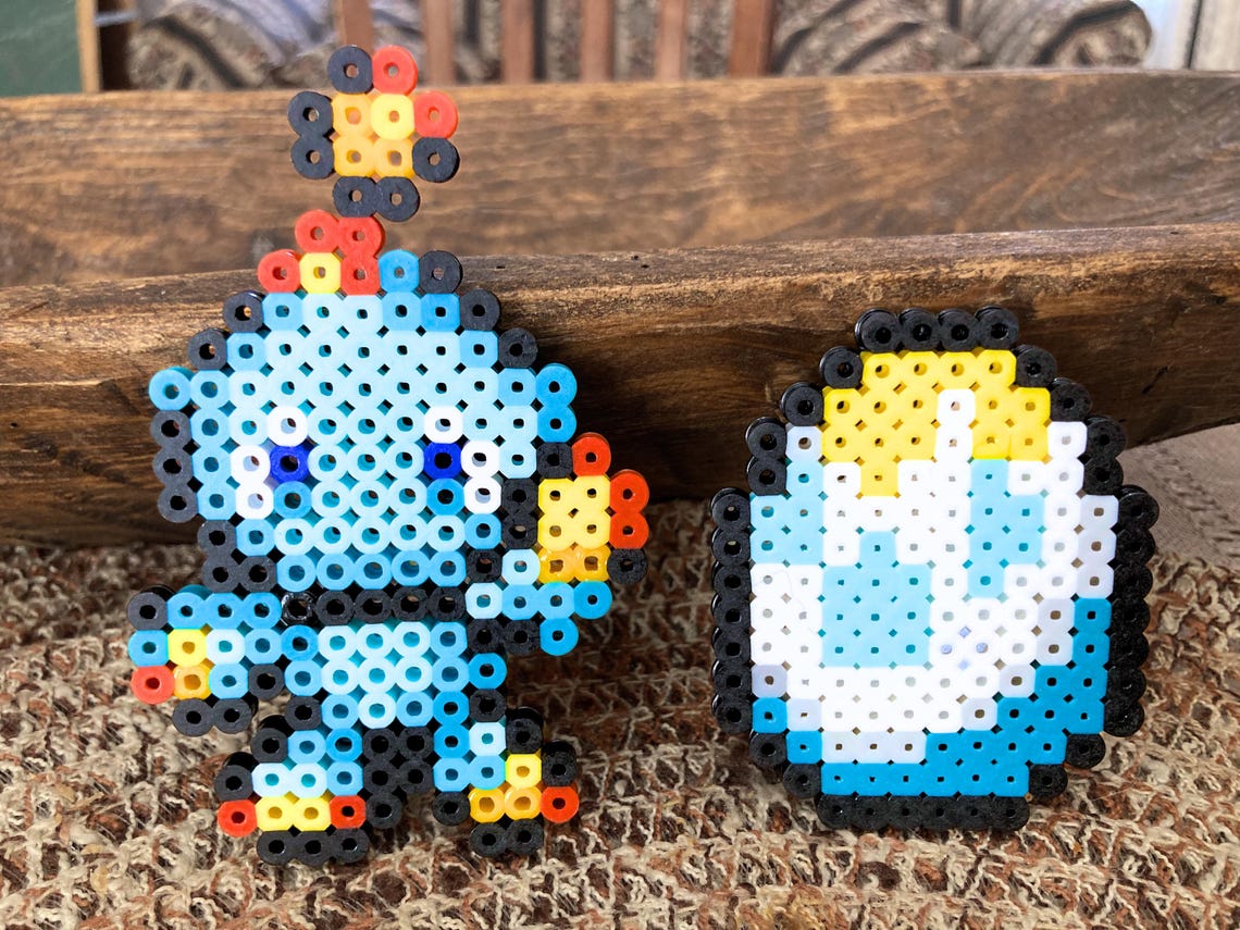 Chao Sonic the Hedgehog Perler Beaded Sprites - Pixel Art Charms - Etsy