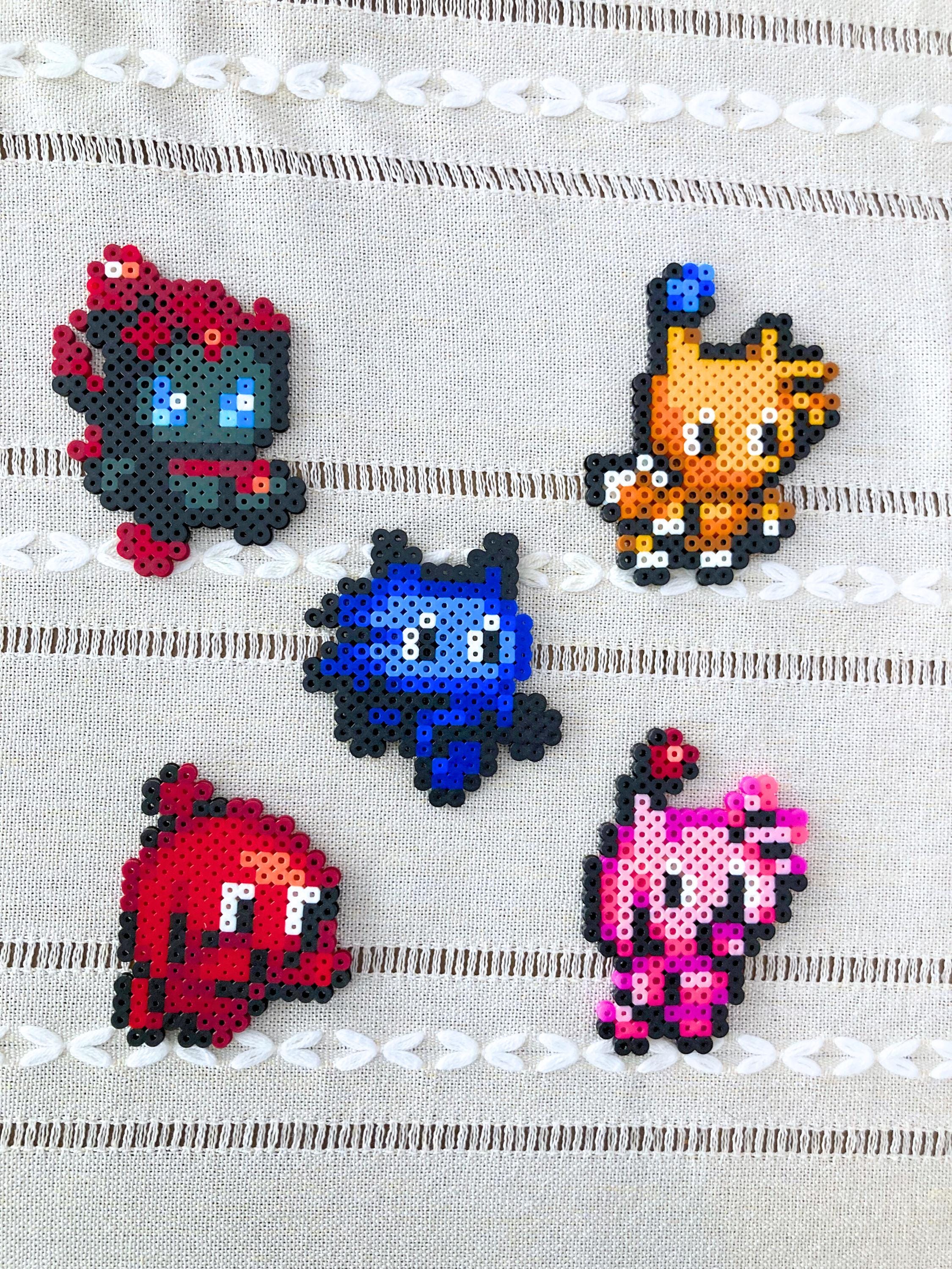 Chao Sonic the Hedgehog Perler Beaded Sprites - Pixel Art Charms - Etsy