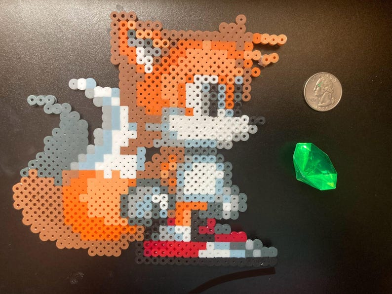 Sonic Mania Sprites Sonic, Tails, Knuckles, Mighty, Ray Perler Beads ...