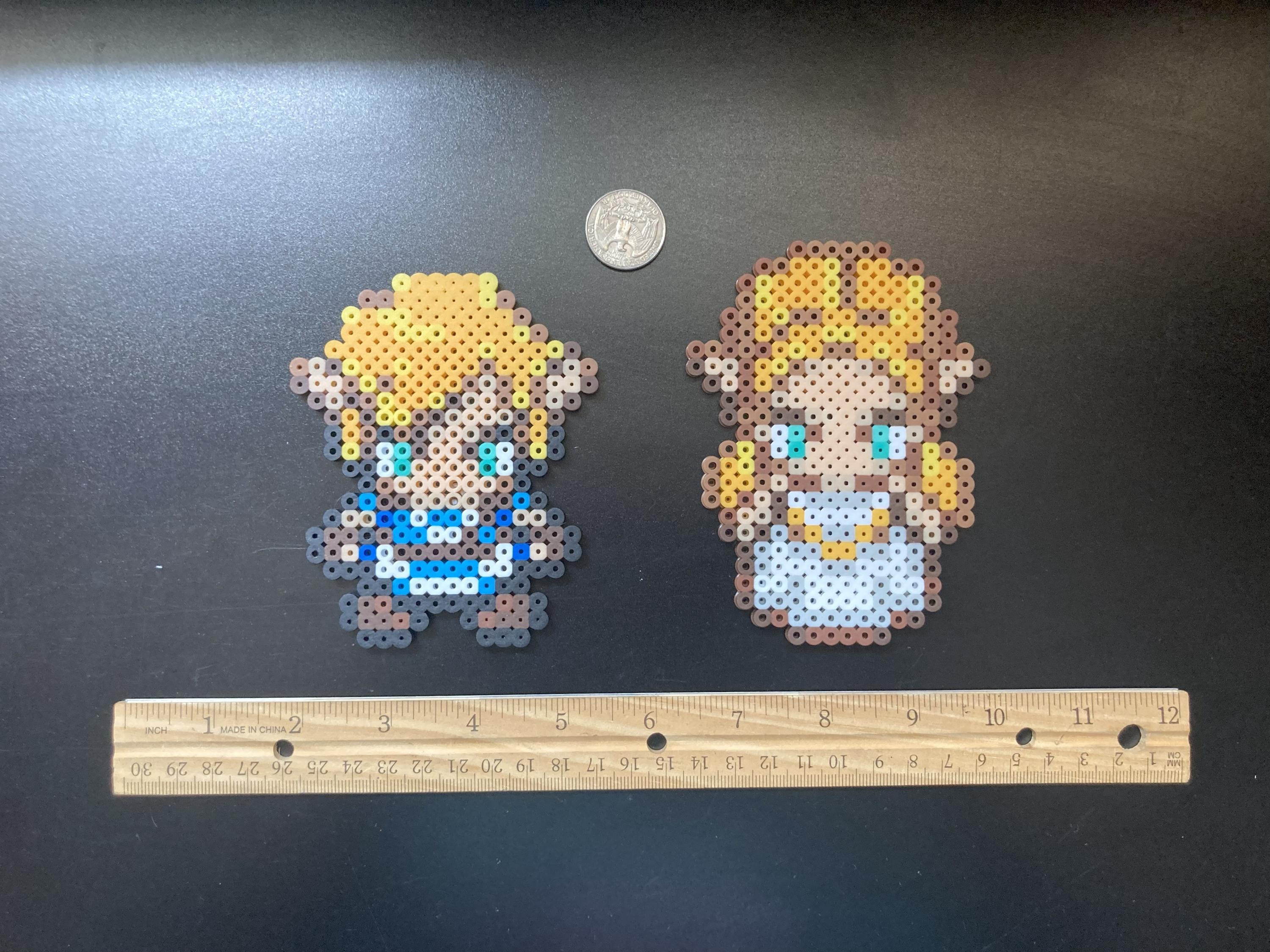 Legend of Zelda Breath of the Wild Link & Zelda Perler Bead Sprite - Etsy