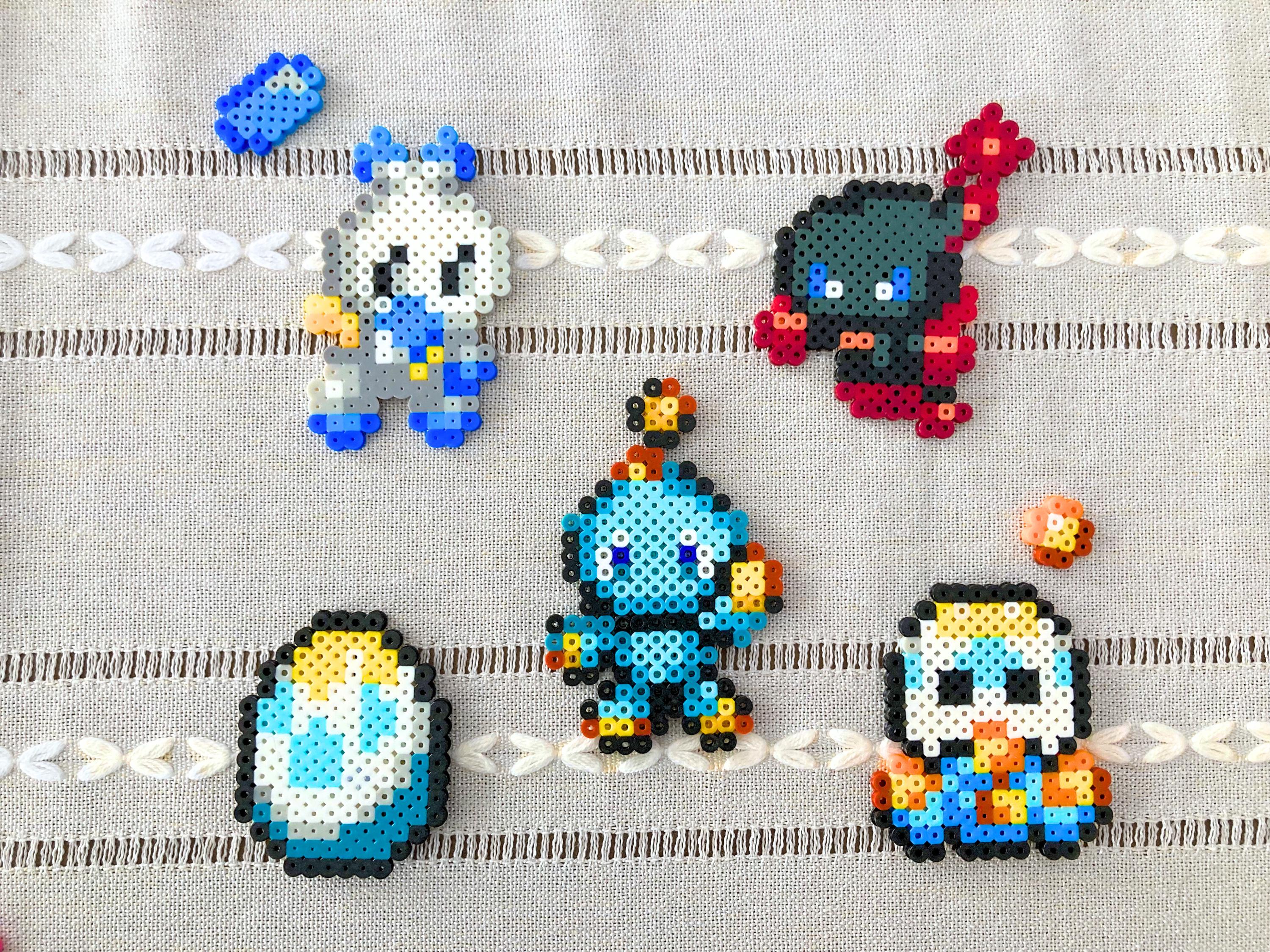 Chao Sonic the Hedgehog Perler Beaded Sprites - Pixel Art Charms - Etsy