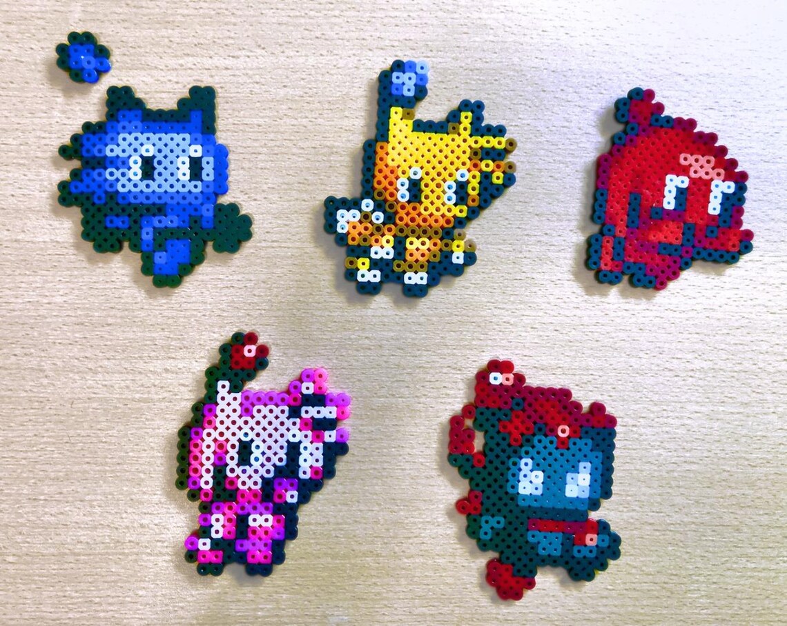 Chao Sonic the Hedgehog Perler Bead Sprites - Pixel Art Charms - Etsy ...