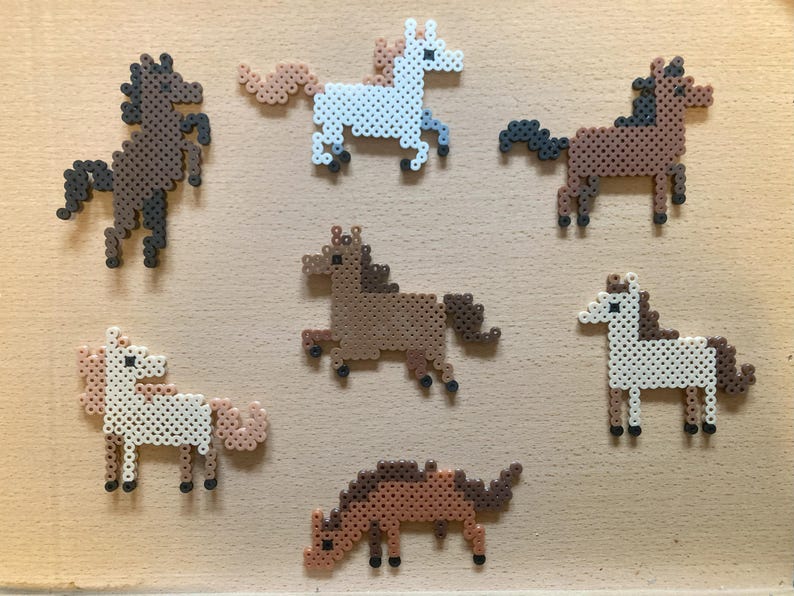 Horses Perler Bead Sprite Art Small Cute - Etsy