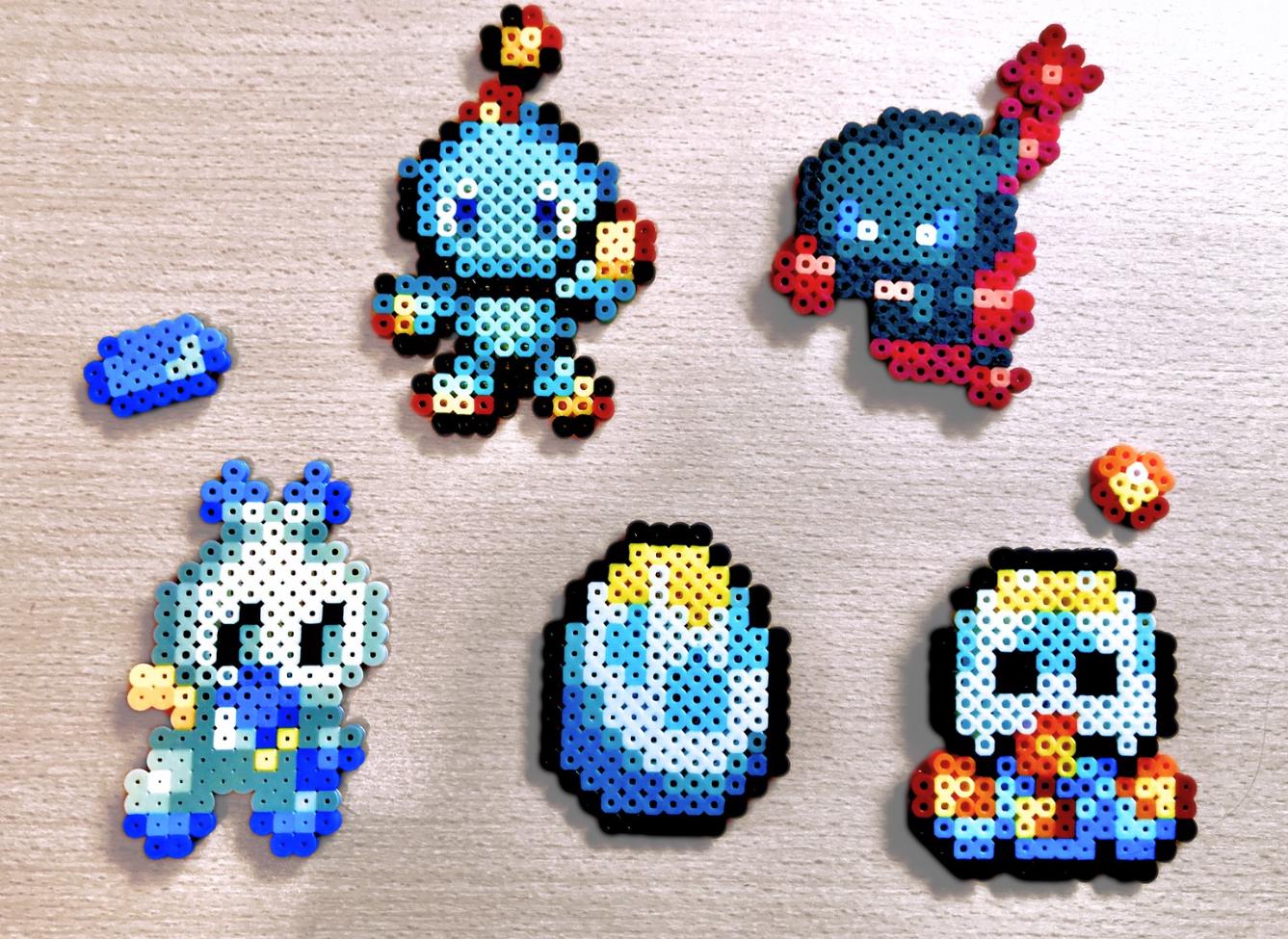 Chao Sonic the Hedgehog Perler Bead Sprites - Pixel Art Charms - Etsy ...