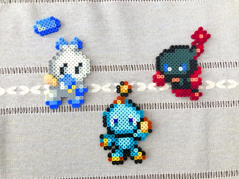 Chao Sonic the Hedgehog Perler Beaded Sprites - Pixel Art Charms - Etsy