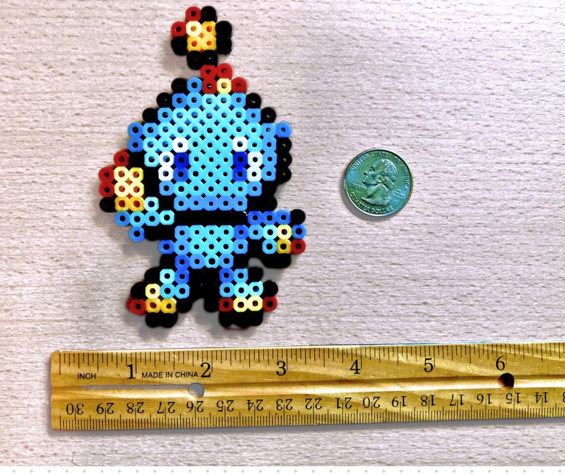 Chao Sonic the Hedgehog Perler Bead Sprites - Pixel Art Charms - Etsy ...