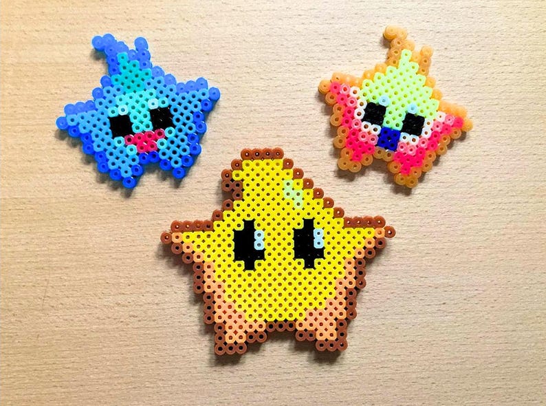 Rosalina and Lumas - Super Mario Galaxy Perler Bead Wall Decor - Etsy