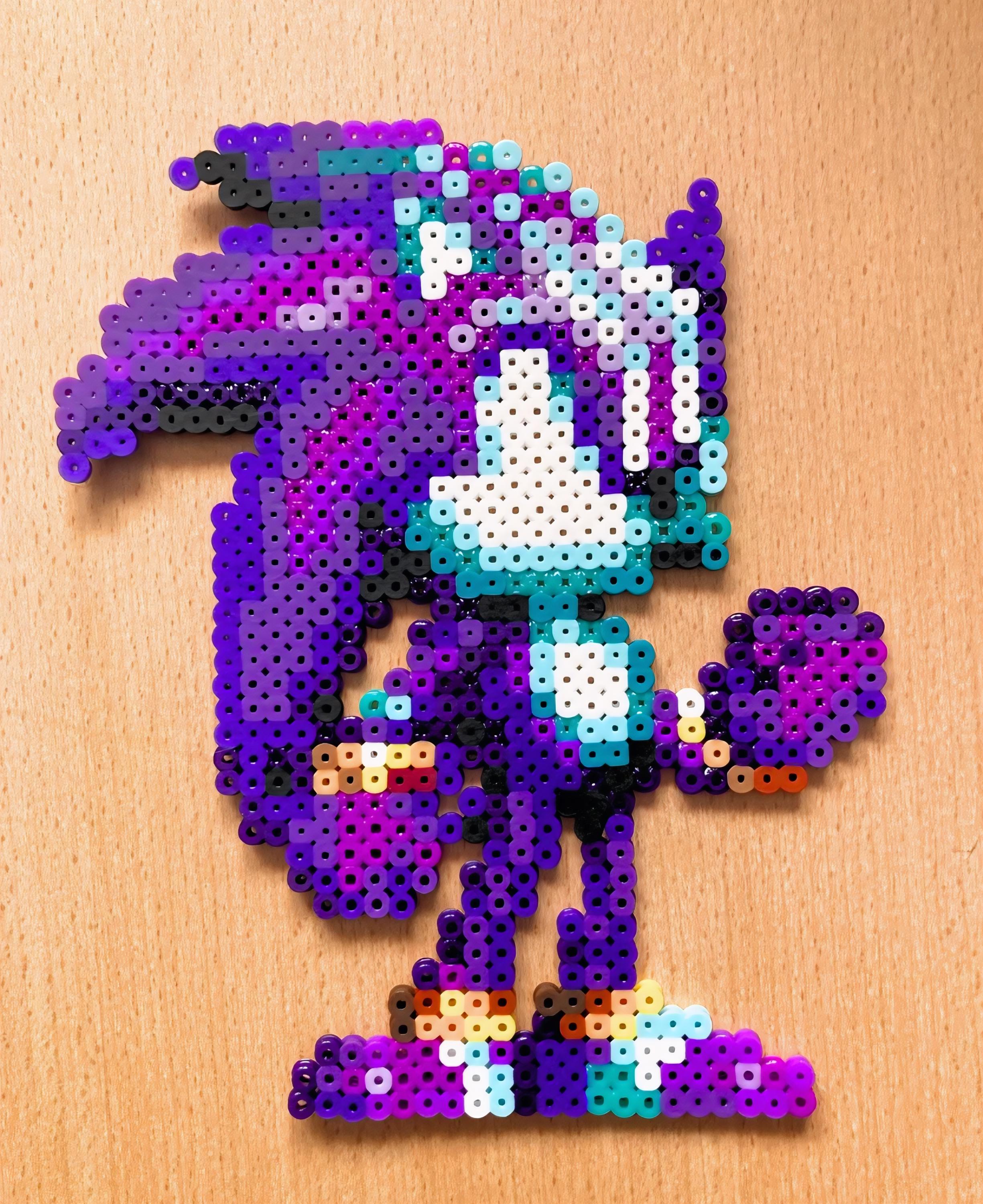 Darkspine, Werehog, and Excalibur - Sonic the Hedgehog Perler Beaded ...
