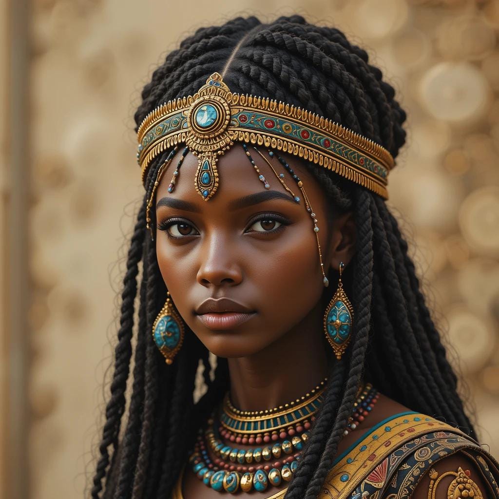 Nubian Queen Ai Art by Tijani A Trotman - Etsy