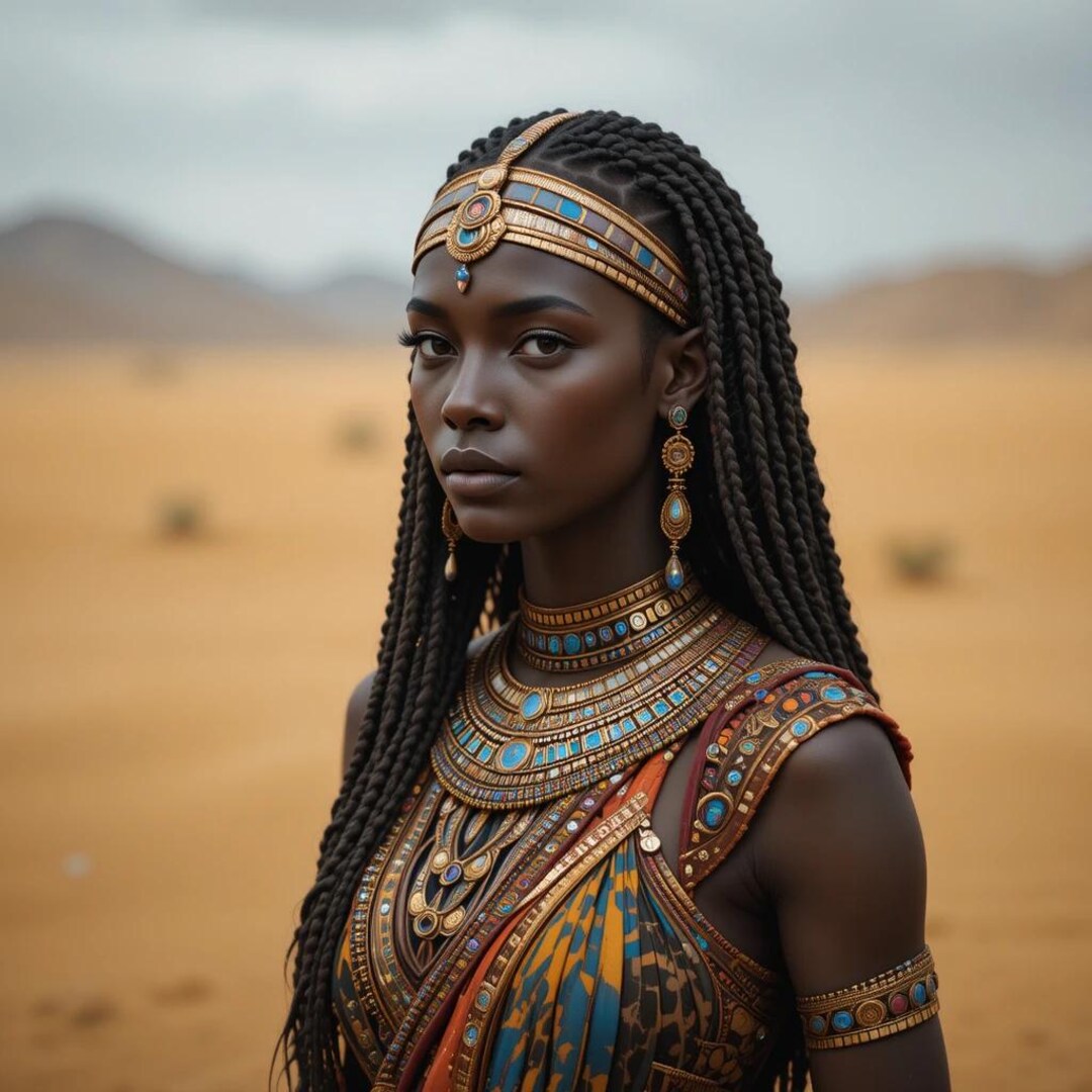 Nubian Queen Ai Art by Tijani A. Trotman - Etsy