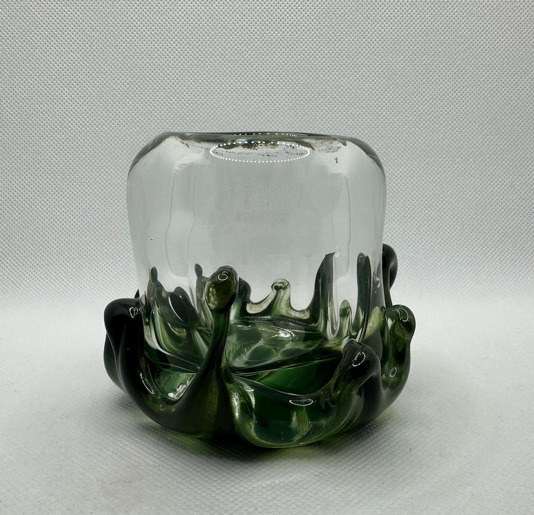 Slimer Vase | Unique Handmade Glass | Customizable Collectible Slime ...