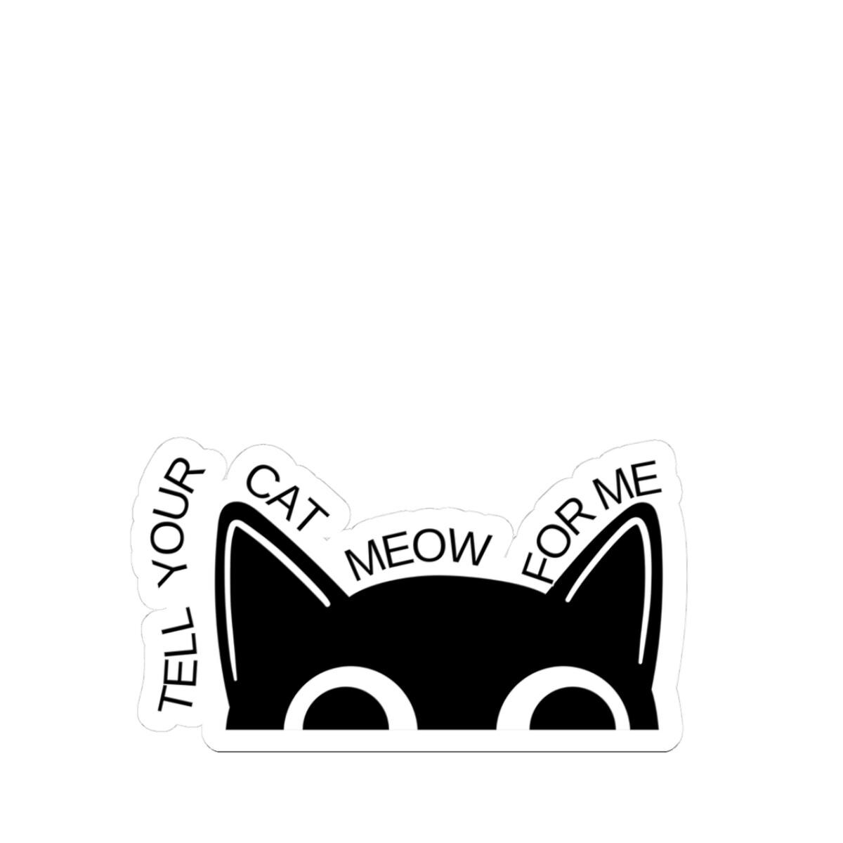 Cute Cat Kiss-cut Stickers, Fun Cat Lover Gift, Laptop Decor, Pet ...