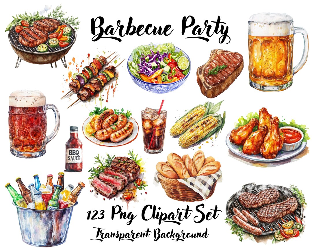 123 PNG Barbecue Clipart, Cute Barbecue, Clipart, Roasted Corn, Salad ...