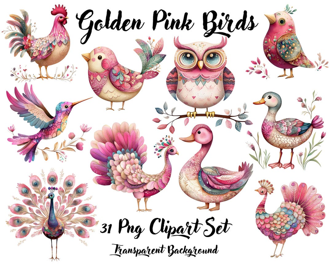 Watercolor Cute Birds Clipart, Cute Birds, Watercolor Birds, Birds ...