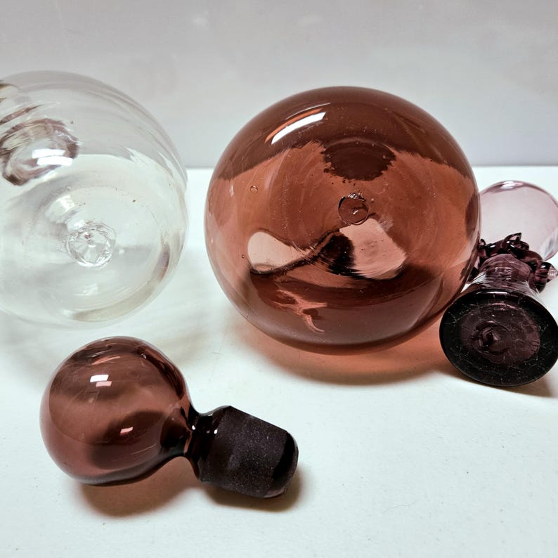 3 Piece Blenko Glass Collection Amethyst Purple - Etsy