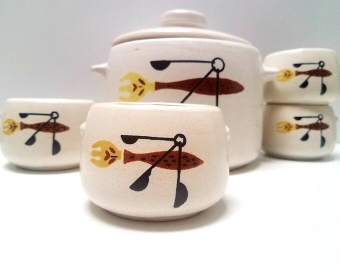 West Bend Bean Pot and Bowls Mid Century Soup Taurine - Etsy