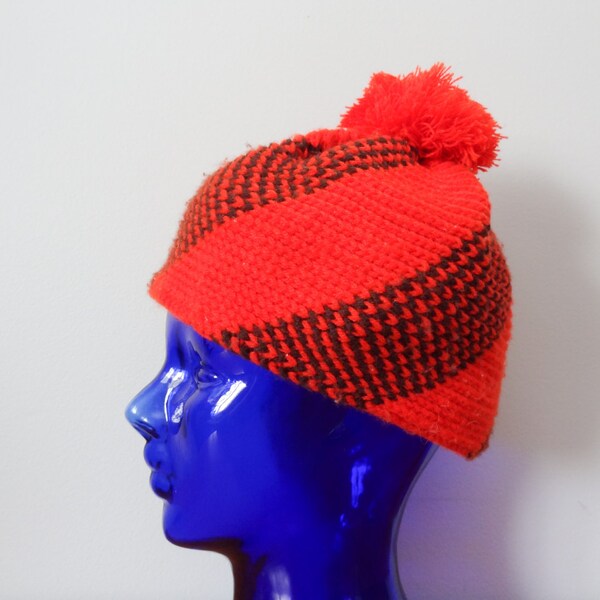 Striped Knit Hat - Etsy
