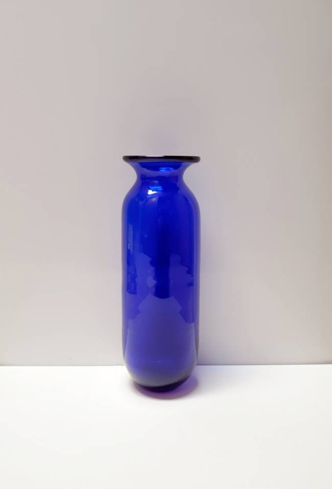 Blenko Cobalt Blue or Sapphire Vase 8137 - Etsy