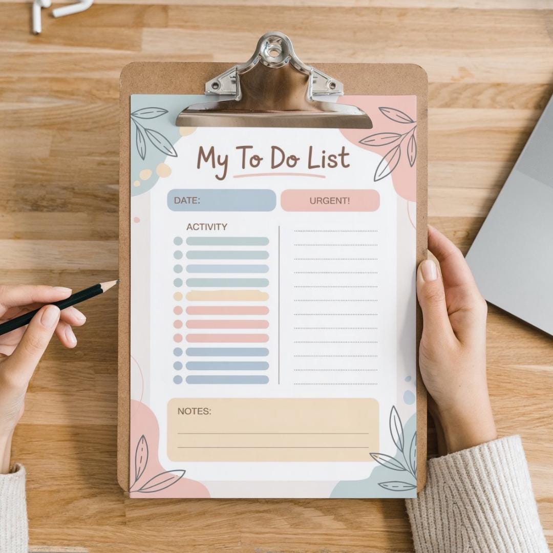4 Pastel to Do List Printable Bundle | Aesthetic Daily Planner PDF Set ...