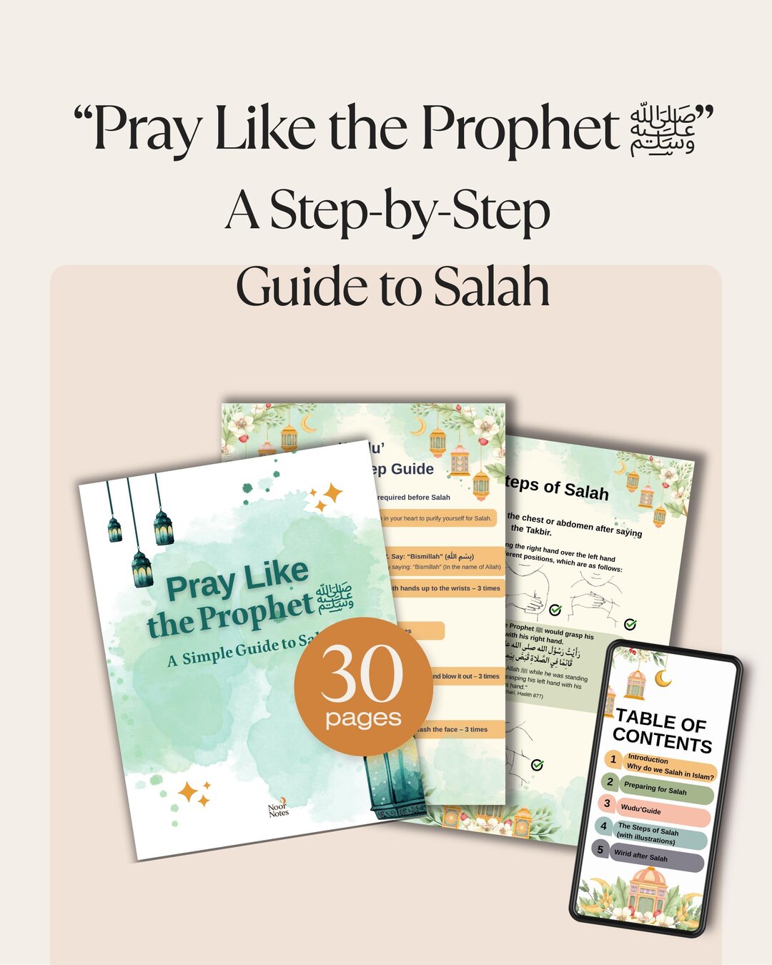 Pray Like the Prophet – Illustrated Salah Guide for Beginners (PDF ...