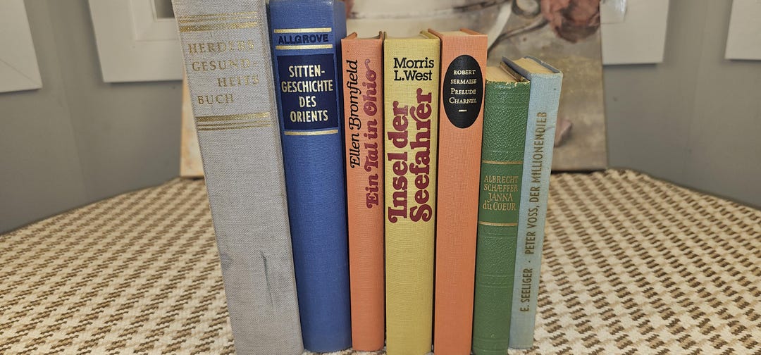 Set of 7 Vintage German Books – History, Culture, and Fiction (1950s ...