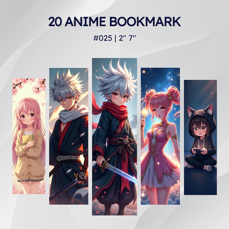 Anime Bookmark - Etsy